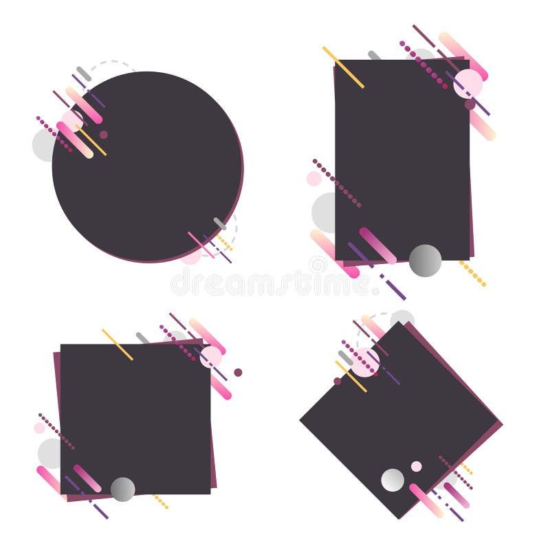 Modern Banners in Various Shapes Set Illustration Stock Vector ...