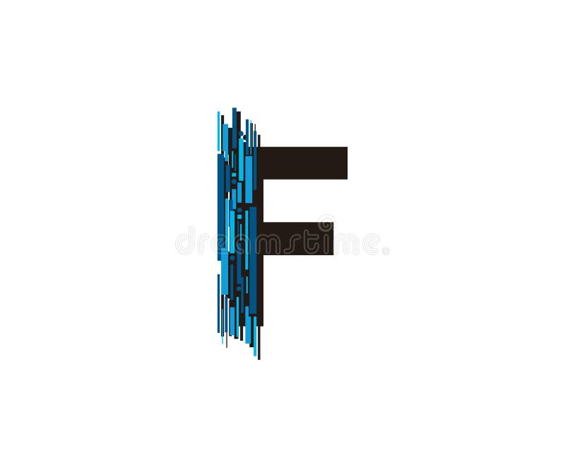 Abstract Line F Letter Logo Icon Design Stock Vector - Illustration of ...