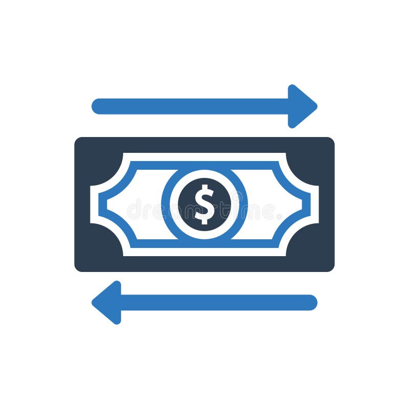 Money Transfer Icon Online Dollar Transaction Icon Symbol Vector Stock ...