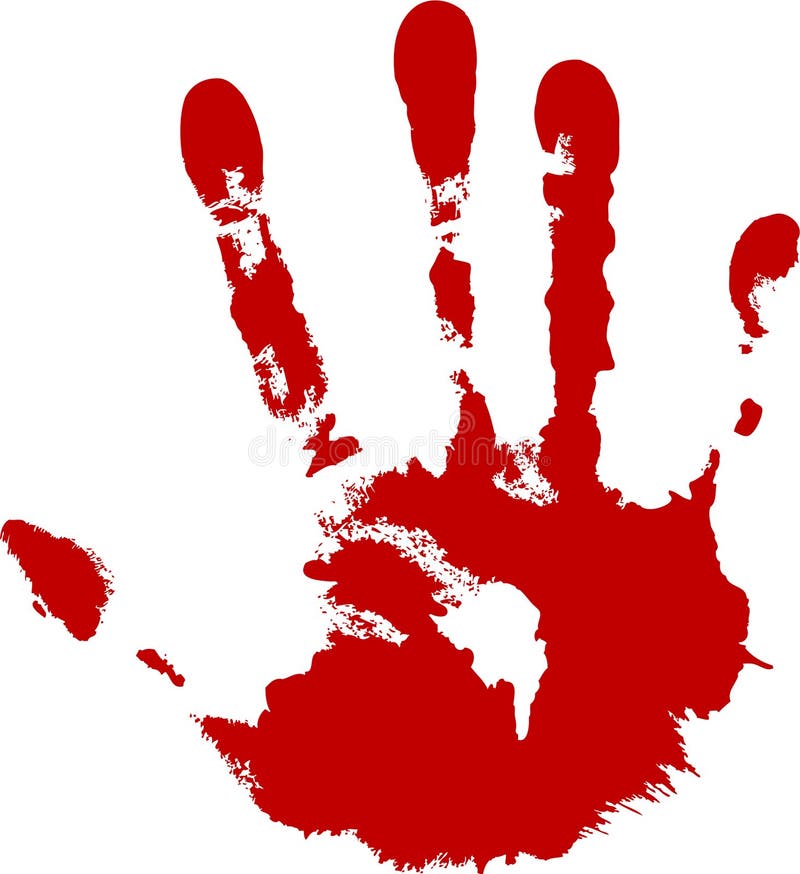 Bloody red hand print stock photo. Image of fingers, handprint - 5617468