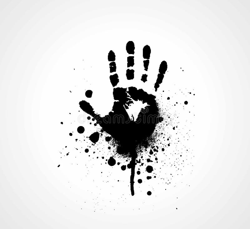 Red handprint stock illustration. Illustration of adult - 4544913