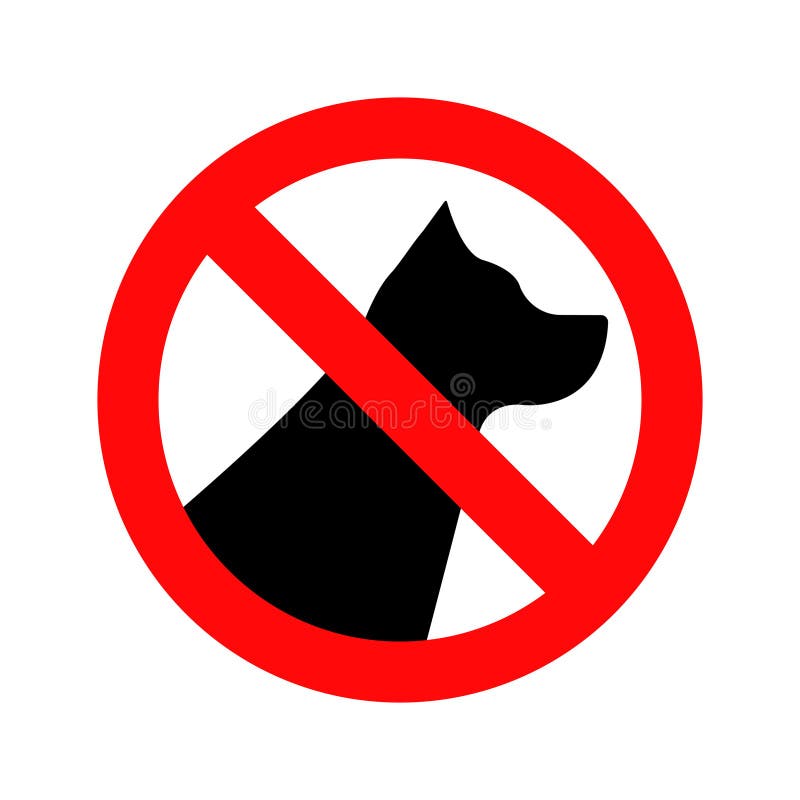 No Dogs Sign Icon Vector. Prohibited Sign No Dogs Stock Illustration ...