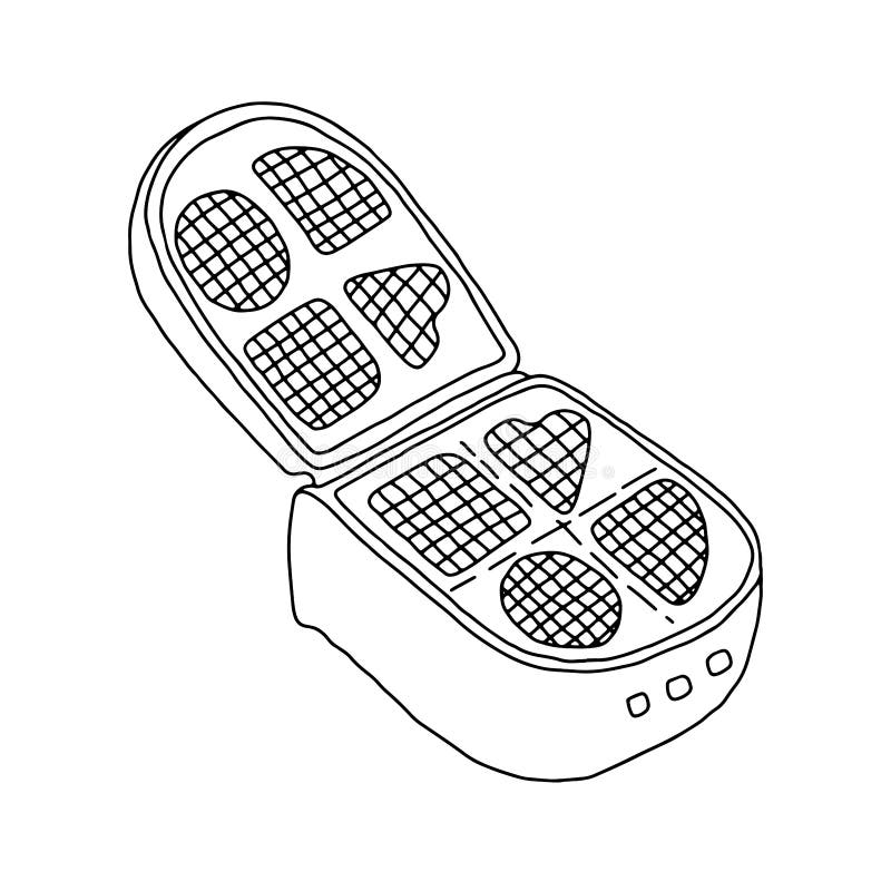 Hand Drawn Waffle Iron Stock Illustrations – 58 Hand Drawn Waffle Iron ...