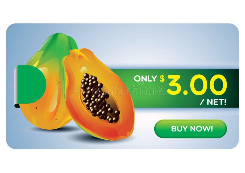 Papaya Label. Vector Illustration Decorative Design Stock Vector ...