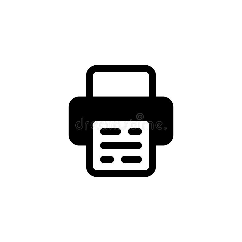 Print Paper or File Glyph Style Icon, Logo, Vector Stock Vector ...