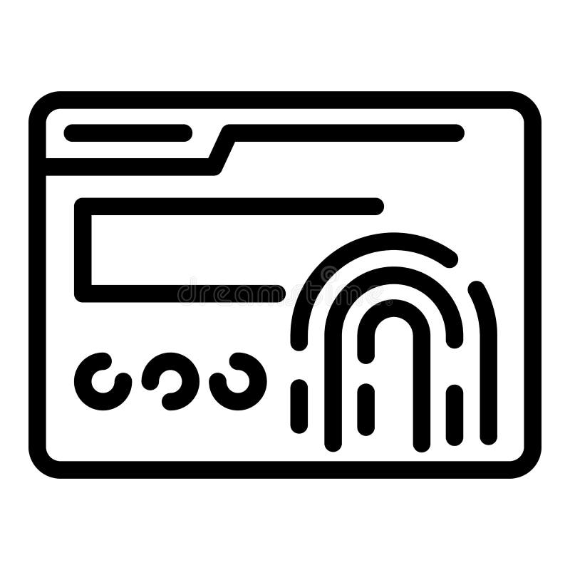 Scan Password Icon, Outline Style Stock Vector - Illustration of hotel ...