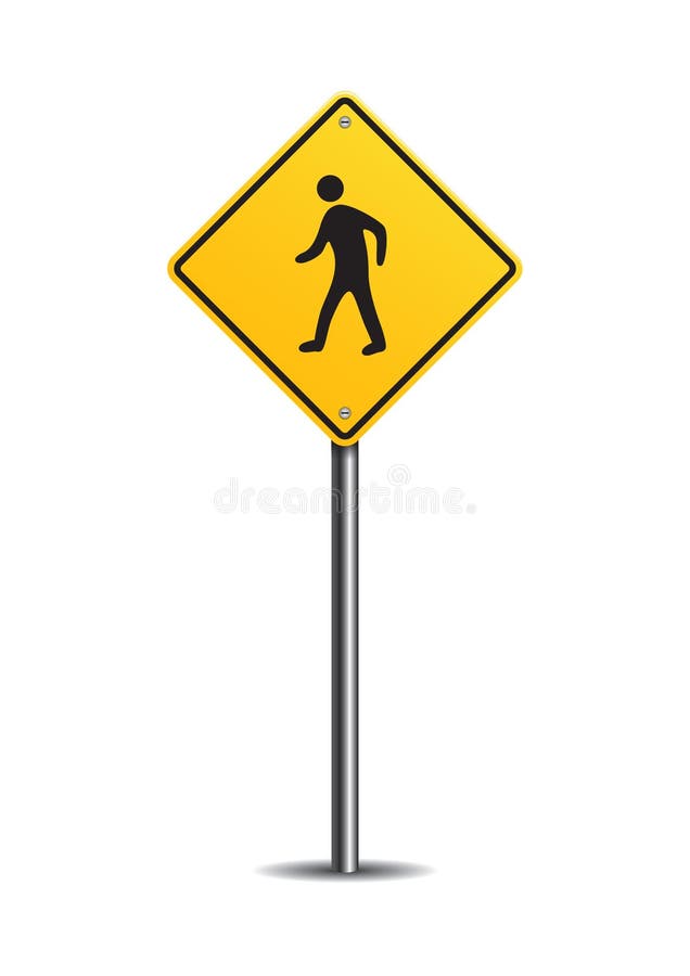 No Pedestrian Crossing Sign. Vector Illustration Decorative Design ...