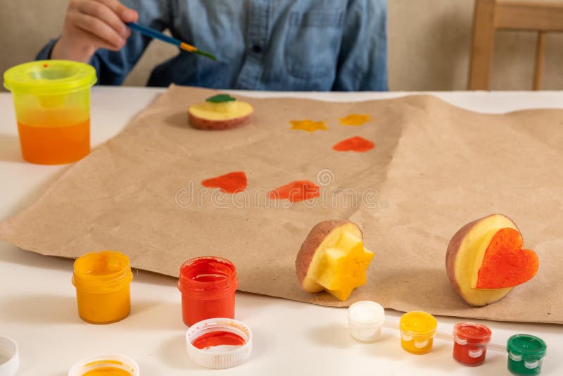 Print Potato Stamps. Handmade Gift Wrapping with an Exclusive Print ...