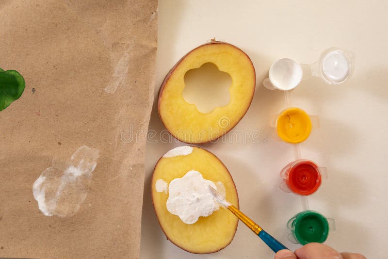 Print Potato Stamps. Handmade Gift Wrapping with an Exclusive Print ...