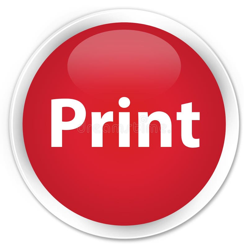 Print Premium Red Round Button Stock Illustration - Illustration of ...