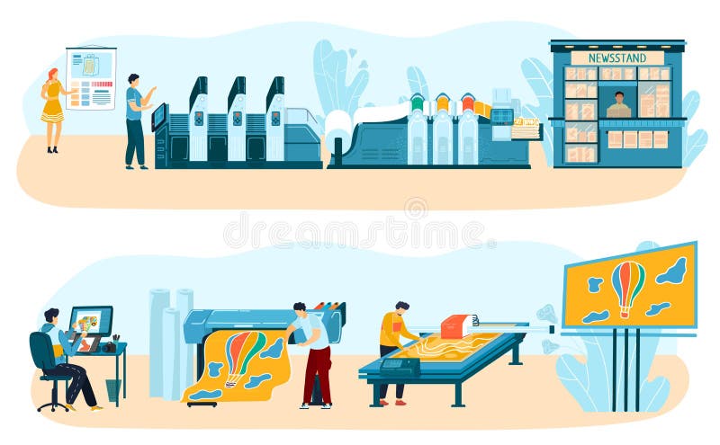Offset Printing Machines Stock Illustrations – 109 Offset Printing ...