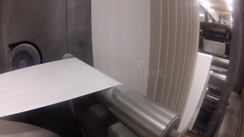 Print Press Roll Paper Machine Stock Footage - Video of graphic ...