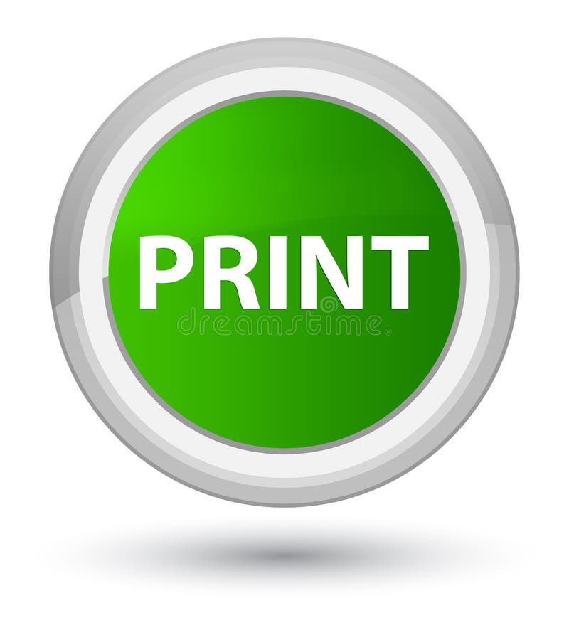 Print Prime Green Round Button Stock Illustration - Illustration of ...
