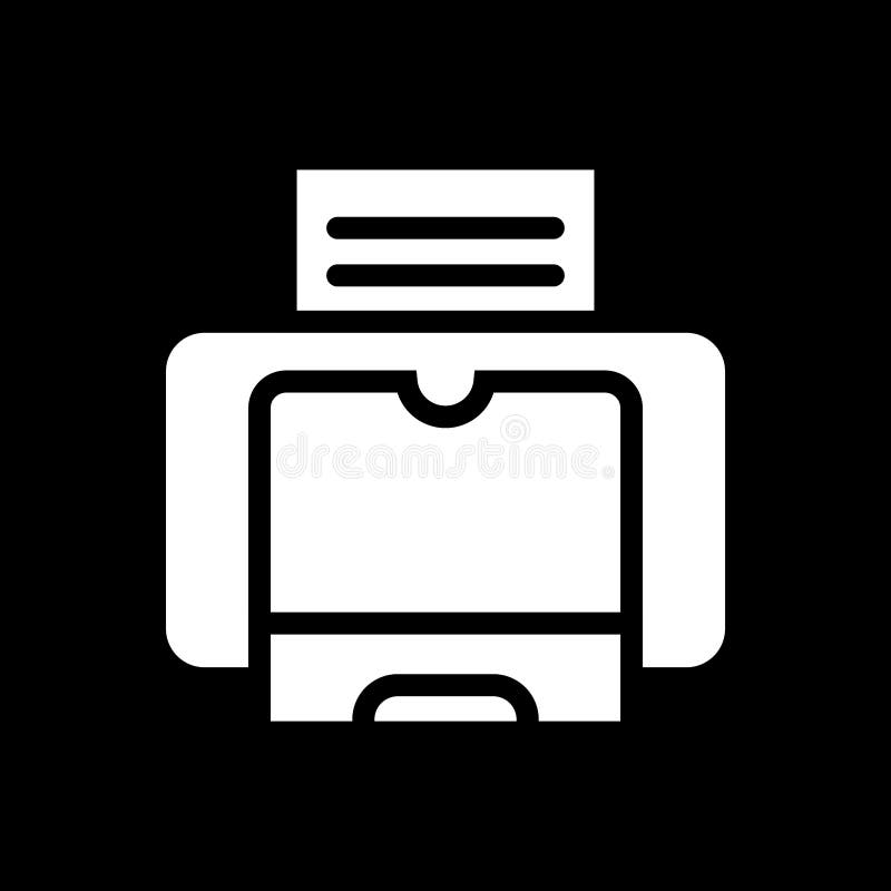 Printer Icon, Black and White Stock Vector - Illustration of design ...