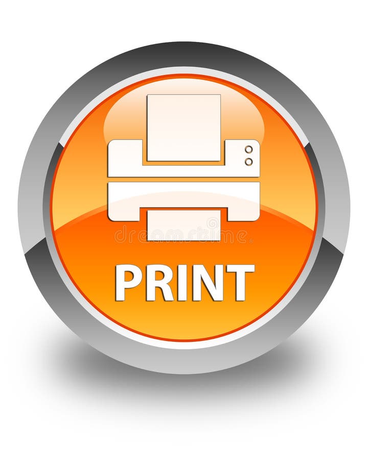 Glossy Printer Button stock illustration. Illustration of computer ...