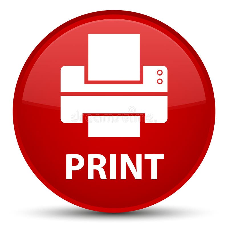 Print (printer Icon) Glossy Blue Round Button Stock Illustration ...