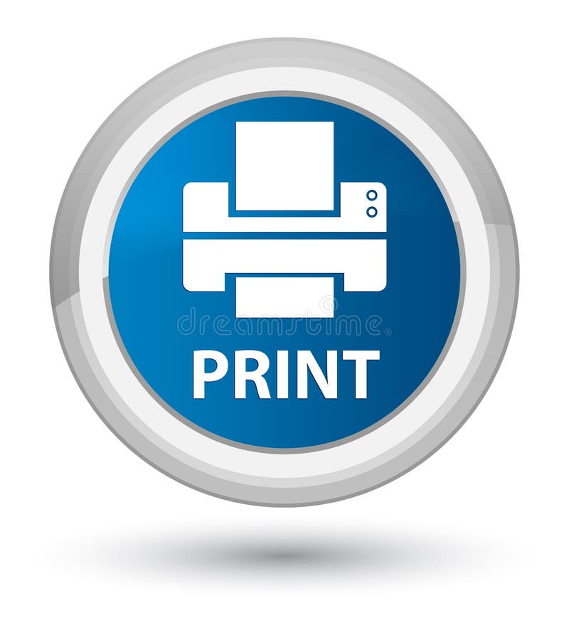 Print (printer Icon) Prime Blue Round Button Stock Illustration ...