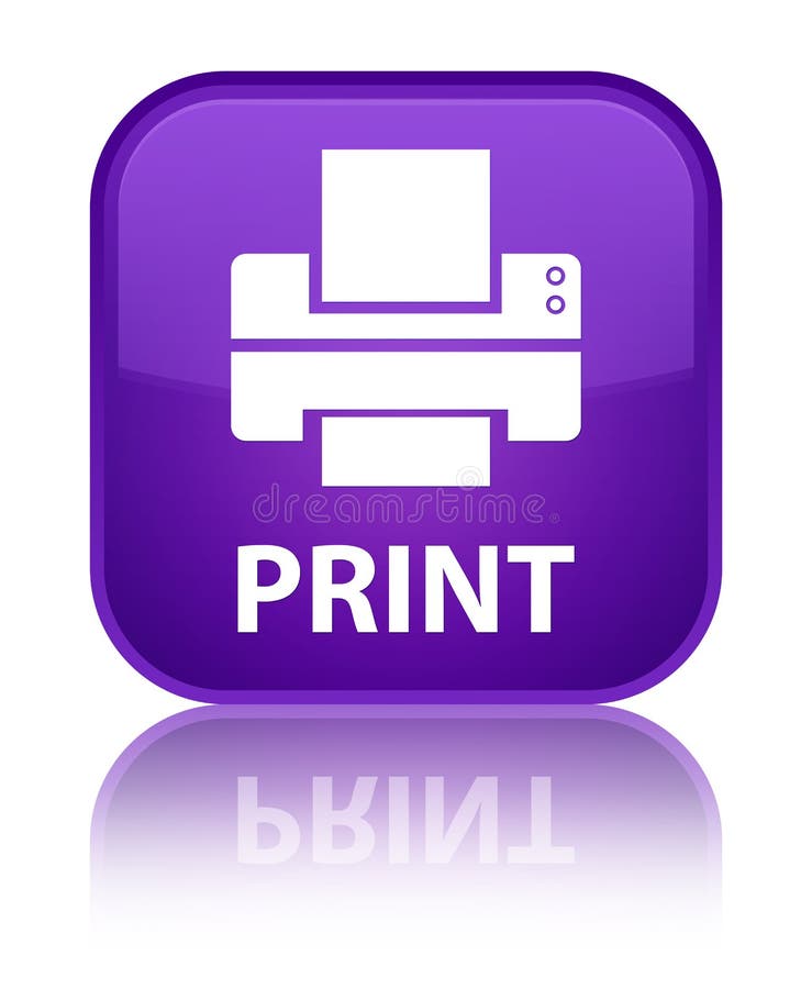 Print (printer Icon) Special Purple Square Button Stock Illustration ...