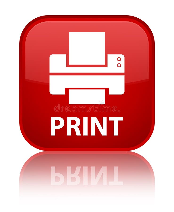 Print (printer Icon) Glossy Blue Round Button Stock Illustration ...