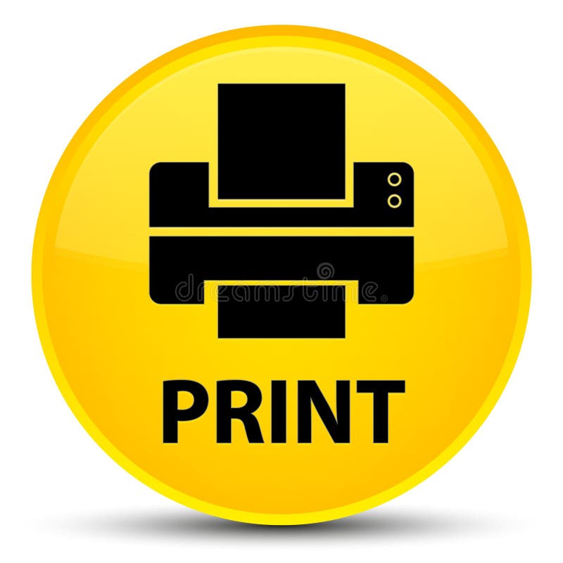 Print (printer Icon) Glossy Blue Round Button Stock Illustration ...