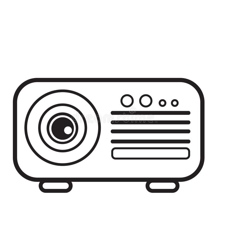 Print stock vector. Illustration of projectors, outlines - 186834779