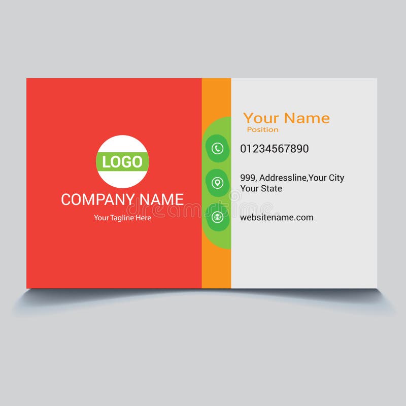 Print Ready Professional Visiting Card Design Vector Stock Vector ...