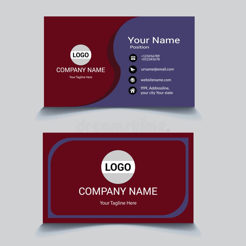 Print Ready Personal Business Card Design Vector Stock Vector ...
