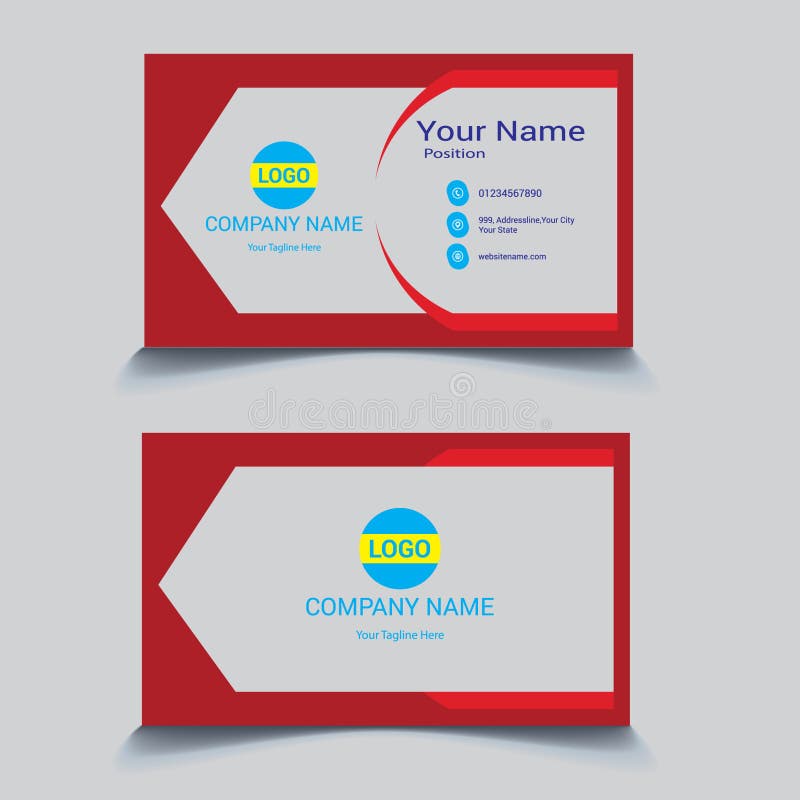 Print Ready Personal Visiting Card Design Vector Stock Vector ...