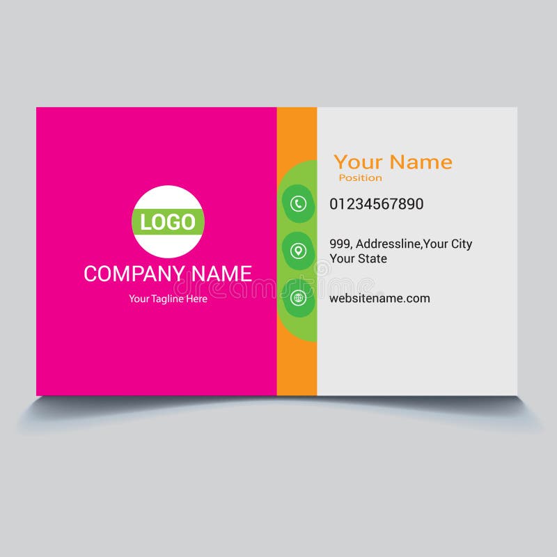 Print Ready Professional Visiting Card Design Vector Stock Vector ...