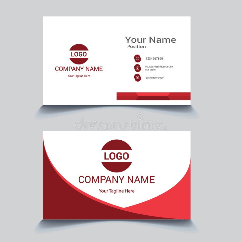 Print Ready Professional Visiting Card Design Vector Stock Vector ...