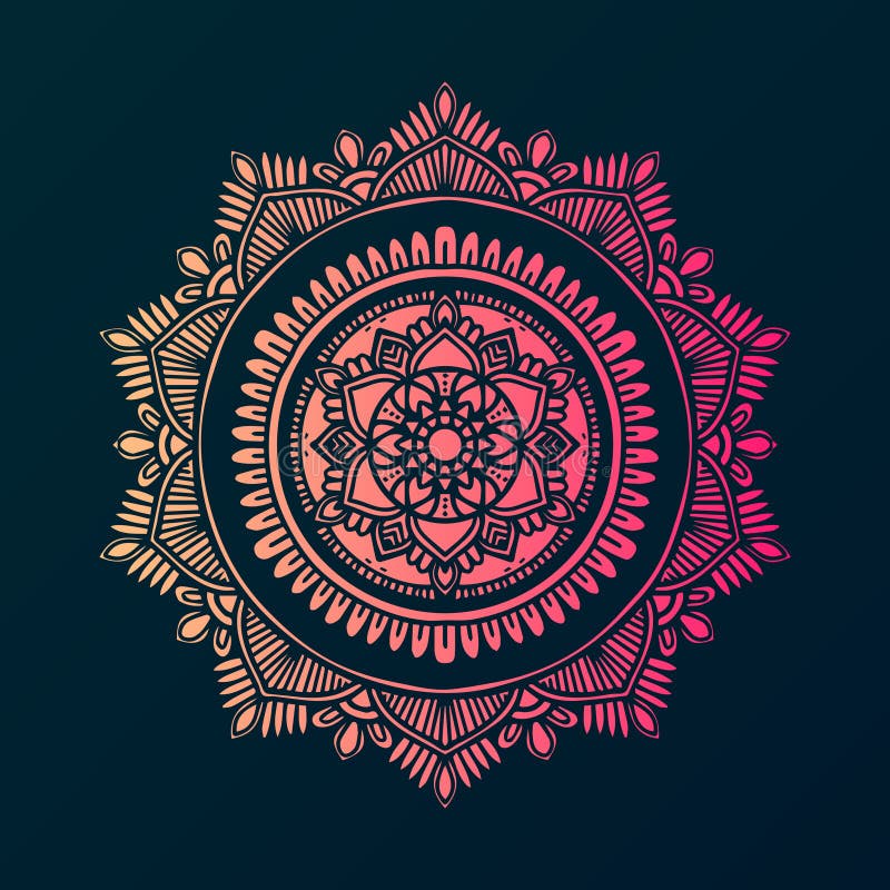 Red Mandala Vector Design Illustration Eps File Stock Illustration ...