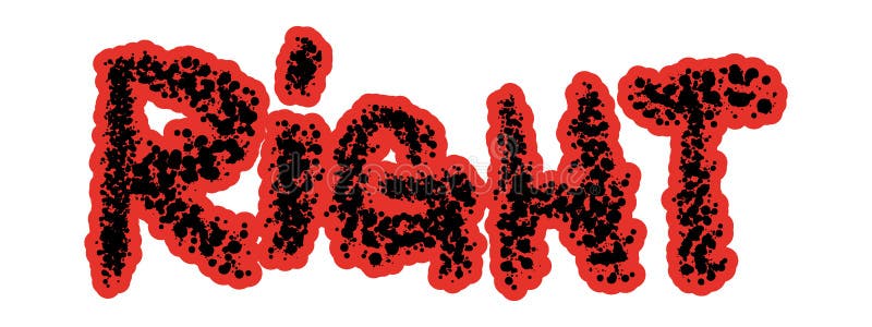 Right Hand Drawn Text. Lettering, Calligraphy Word Graphic Stock Vector ...