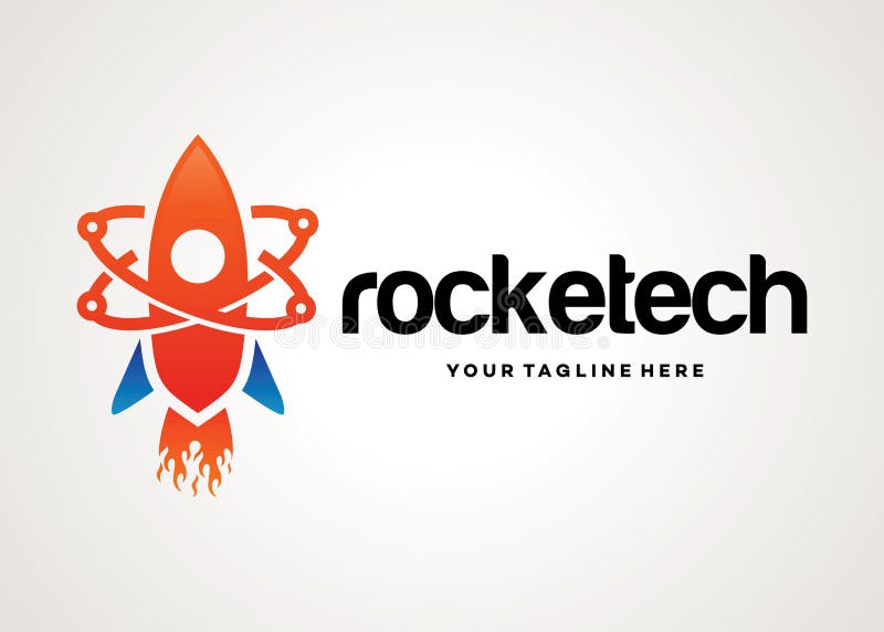 Rocket and Tech Logo Design Template, Technology Logo Vector, Mobile ...