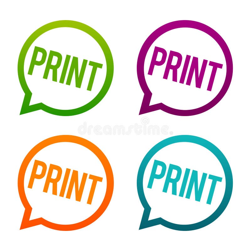 Print Round Buttons. Circle Eps10 Vector Stock Vector - Illustration of ...