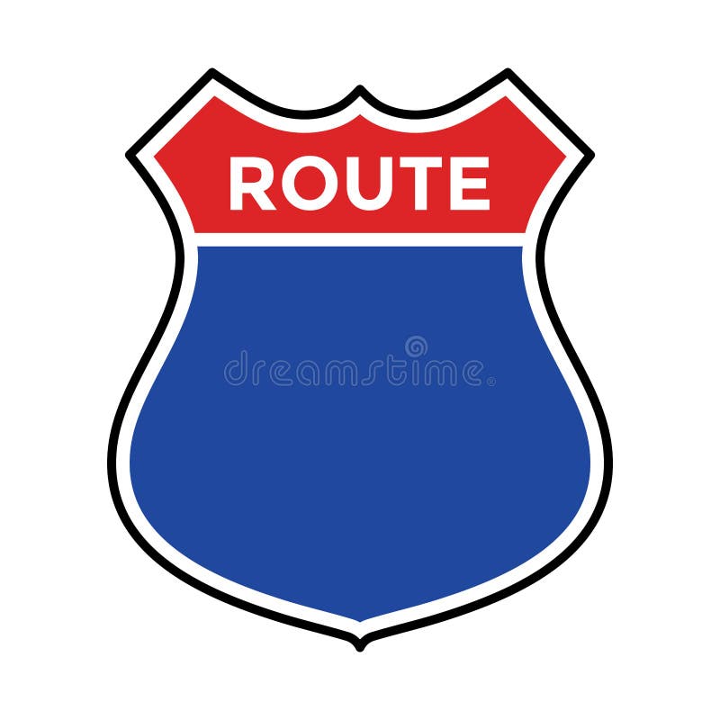 Blank Route Sign Glossy Stock Illustrations – 129 Blank Route Sign ...