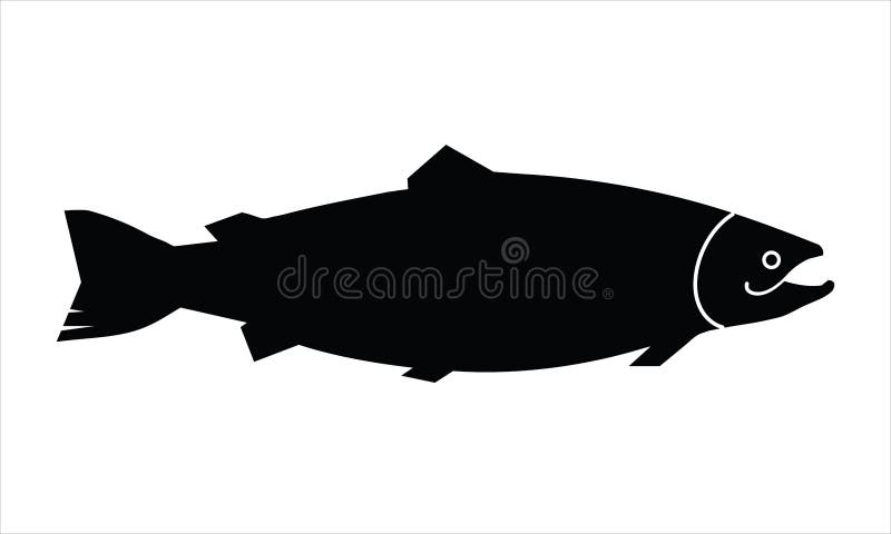 Salmon fish simple stock vector. Illustration of norwegian - 264440706
