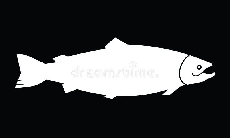 Salmon fish simple stock vector. Illustration of freshness - 264440724