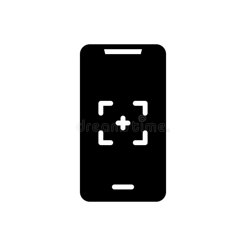 Black Solid Icon for Print Screen, Print and Scanned Stock Vector ...