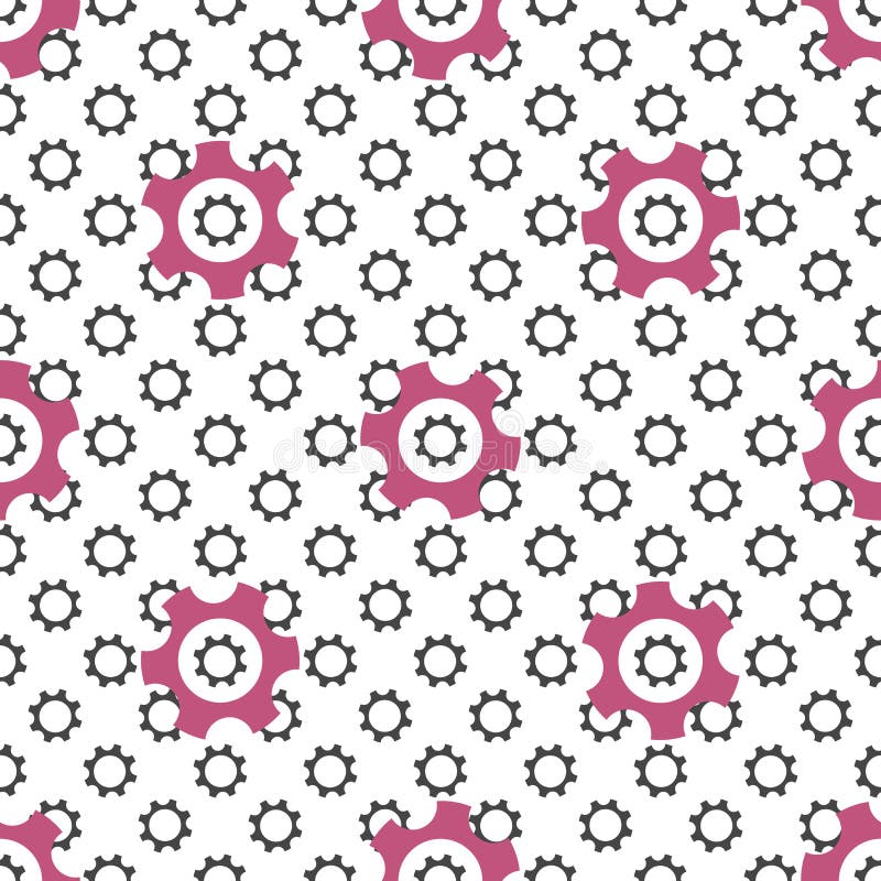 Seamless Geometric Pattern with Gears. Colorful Techno Background Stock ...