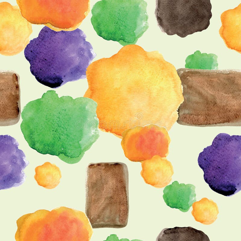 Seamless Pattern of Circles and Rectangles Stock Illustration ...