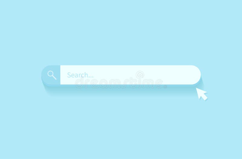 Search Bar Design Element. Search Bar for UI. Blue Background Stock ...