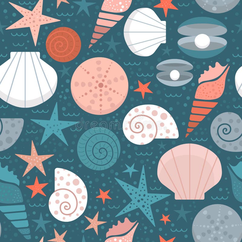 Stylized Shells Stock Illustrations – 461 Stylized Shells Stock ...