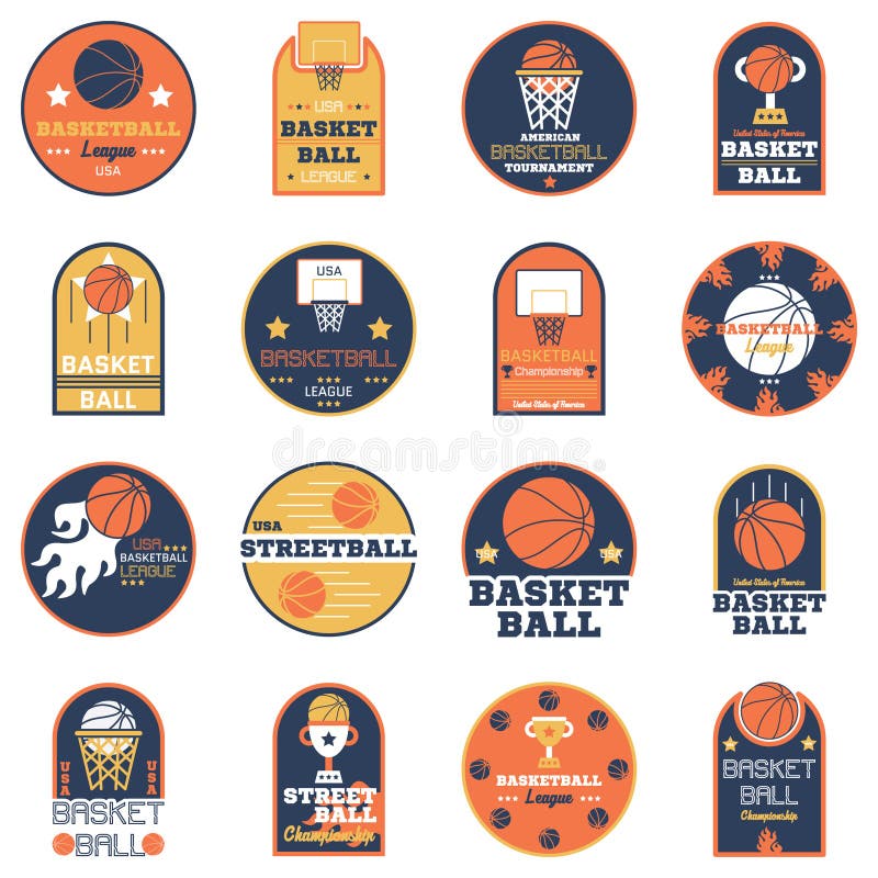 Basketball Stickers Vector Icons Seamless Pattern Stock Vector ...