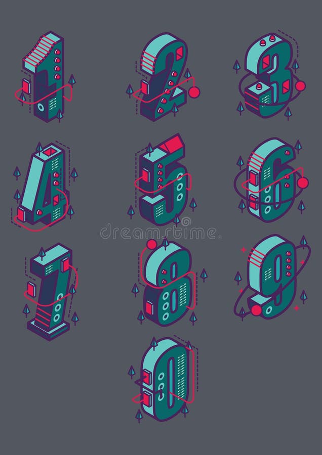 Perspectives of Numbers stock illustration. Illustration of concept ...
