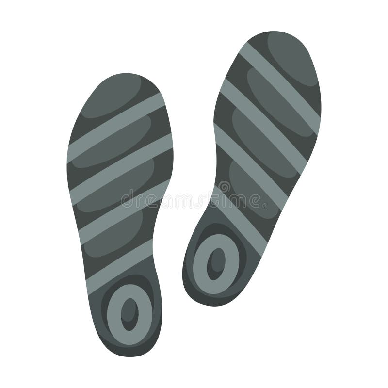 Print Of Shoe Vector Icon.Cartoon Vector Icon Isolated On White ...