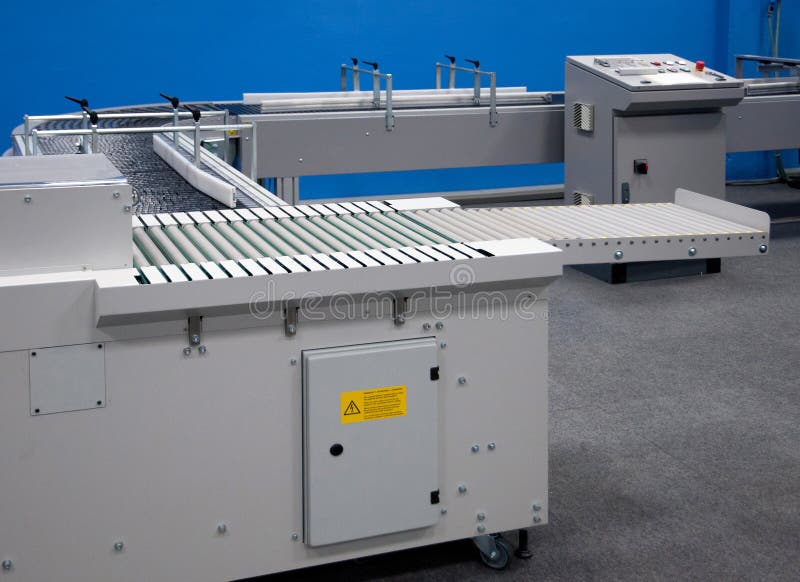 Print Shop (press Printing) - Finishing Line Stock Image - Image of ...