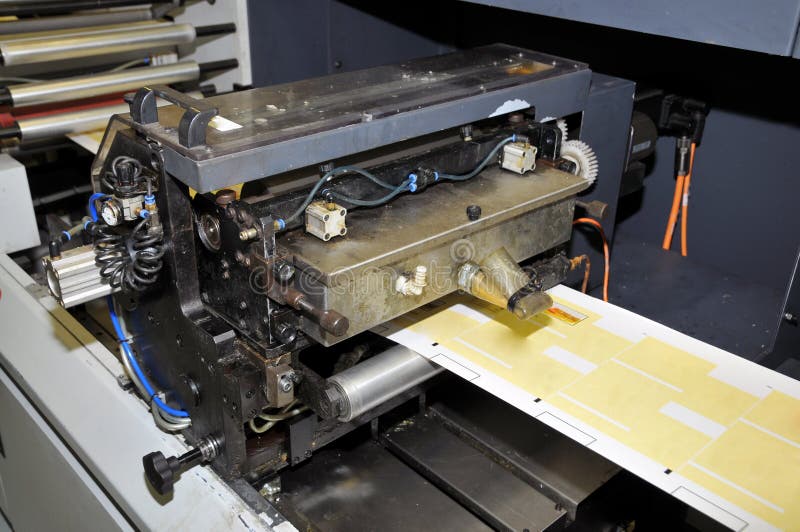 Print Shop Uv Flexo Press Printing Stock Image Image Of Production
