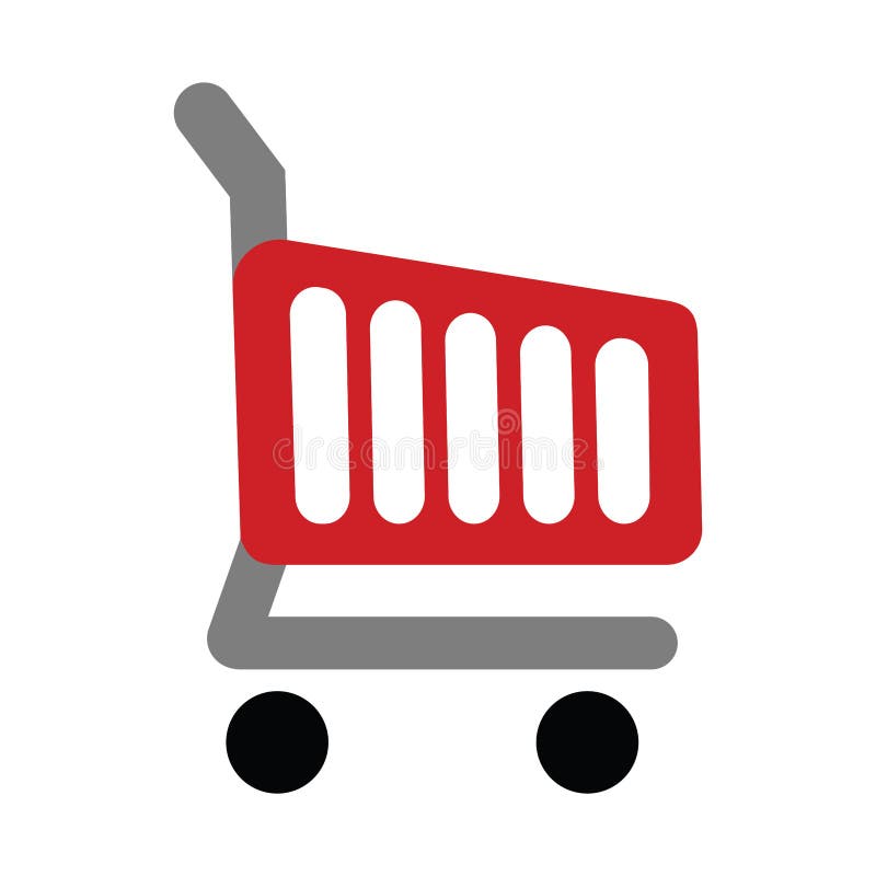 Shopping cart icon stock illustration. Illustration of badge - 264438150