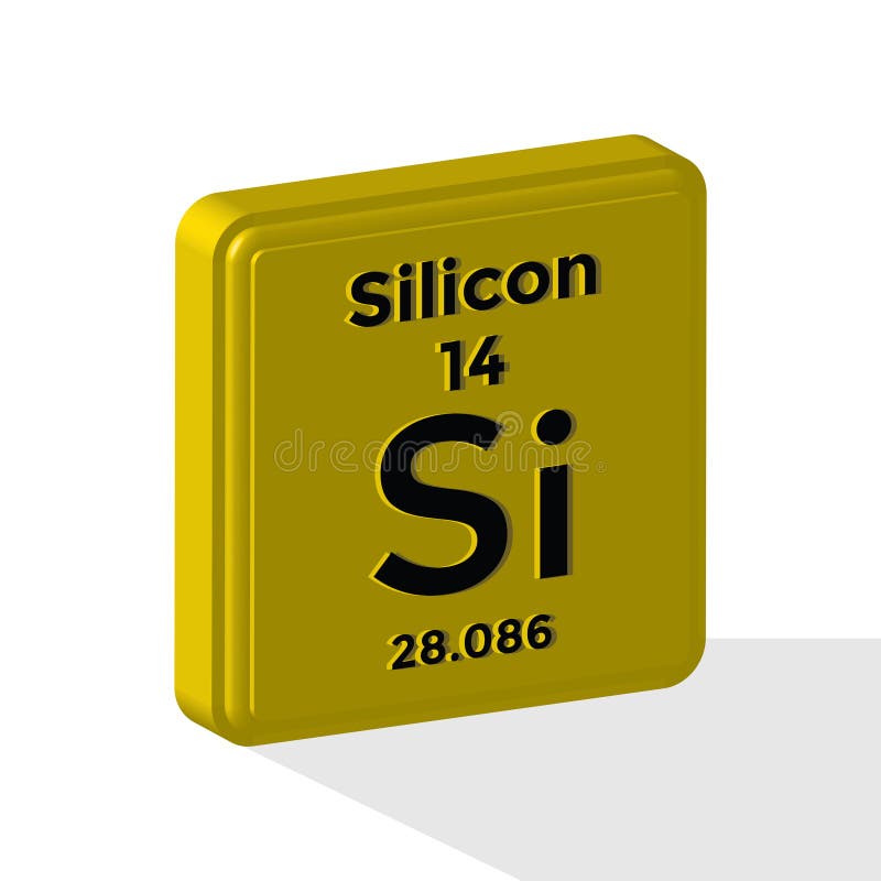 Silicon periodic table stock vector. Illustration of school - 362695414