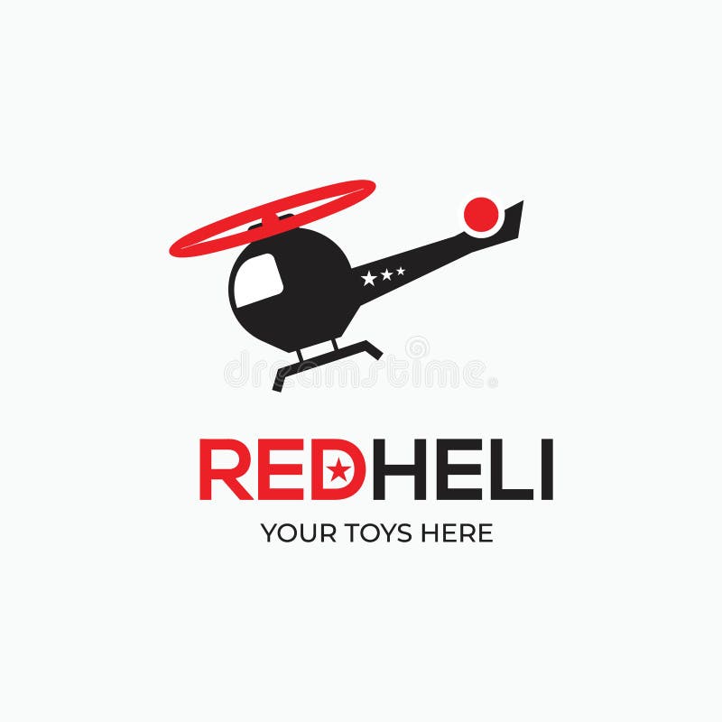 Simple Flat Helicopter - Toy Icon - Red Helicopter Stock Vector ...